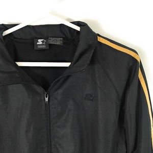 STARTER | Jackets & Coats | Vintage Starter Black And Gold Athletic ...
